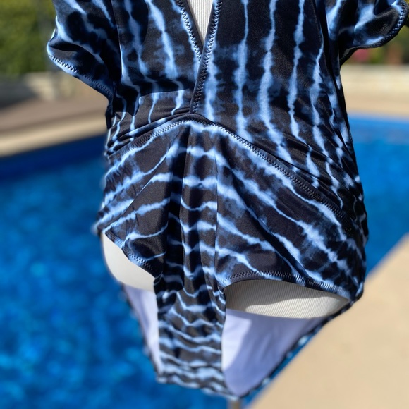 Popvil | Swim | Halter Cutout Dark Blue One Piece Swimsuit | Poshmark